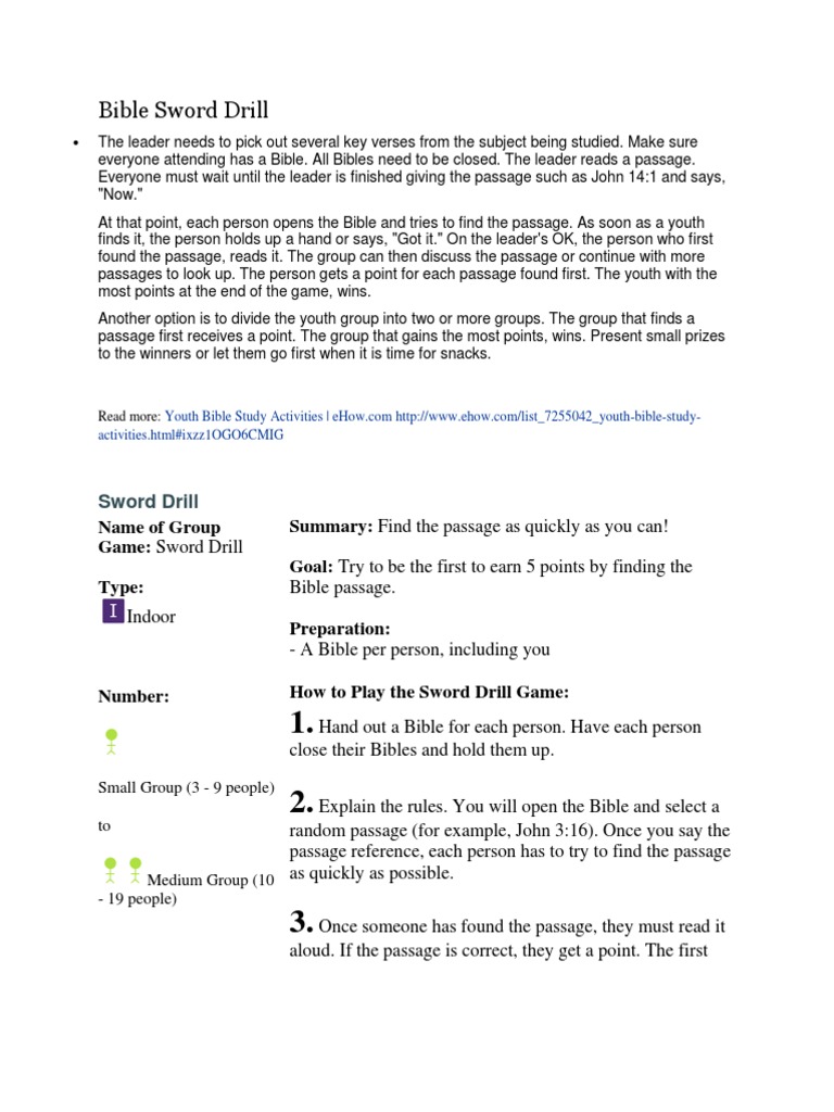 Bible Sword Drill | PDF | Confession (Religion) | Jesus