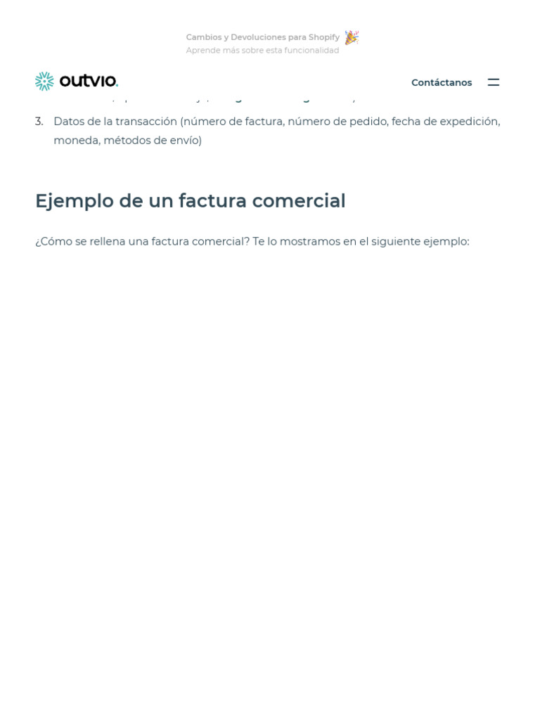 Factura Comercial - Qué Es, para Qué Sirve y Ejemplos | PDF