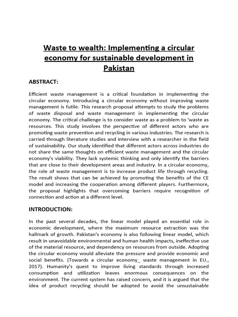 Circular Economy | PDF | Waste Management | Sustainability