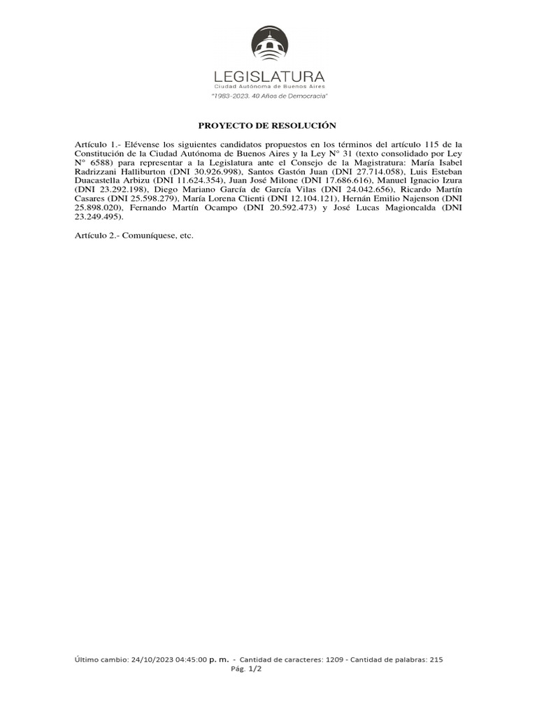 ProyectodeNorma Expediente 2479 2023. | PDF