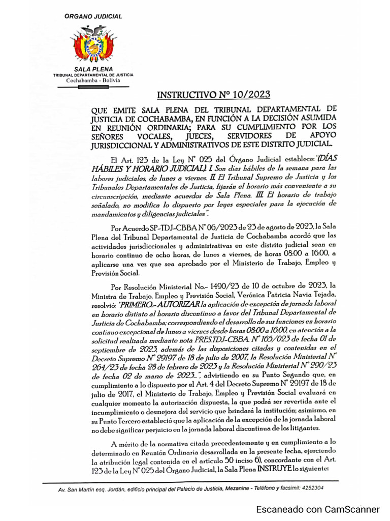 Instructivo SP #10-2023 | PDF