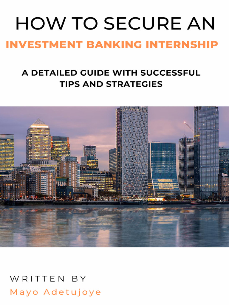 Investment Banking Internship Guide | PDF