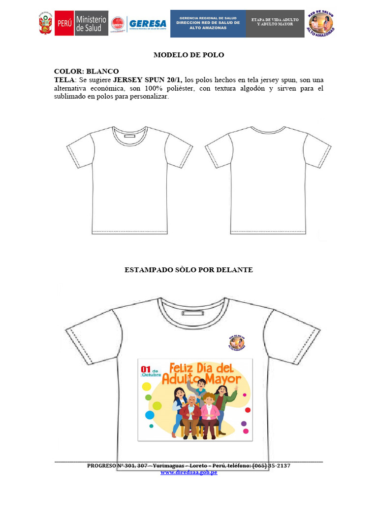 Modelo de Polo Adulto Mayor 2023 | PDF