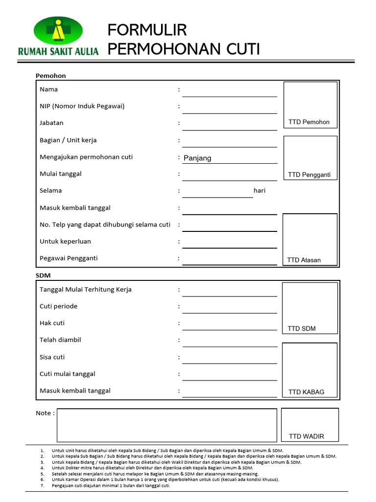 (Digital) Form Cuti | PDF
