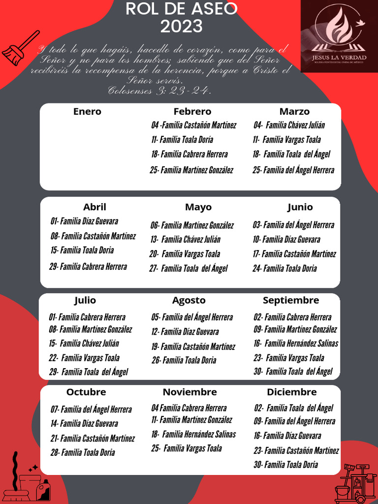 Rol de Aseo (A4) | PDF