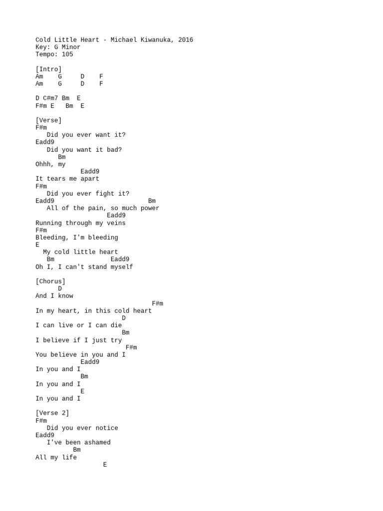 Cold Little Heart | PDF