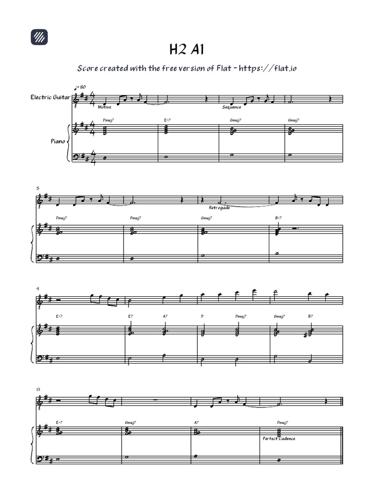 Score Created With The Free Version of Flat - Https://flat - Io | PDF