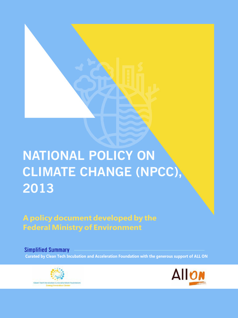 National Policy On Climate Change NPCC | PDF | Climate Change ...