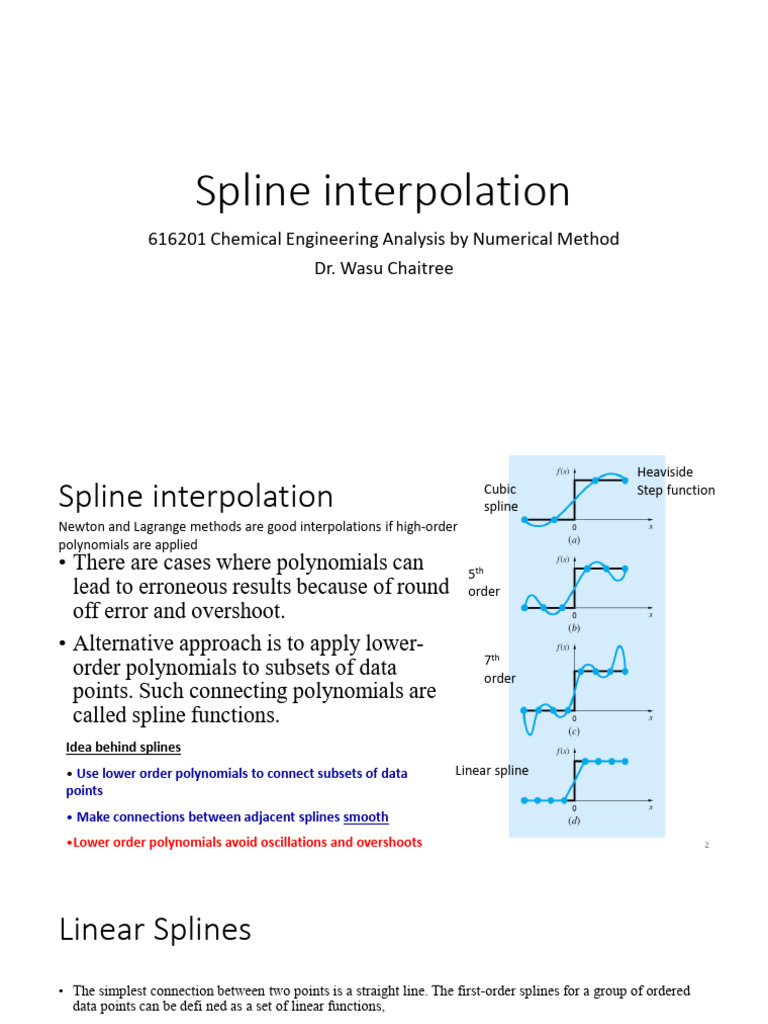 Curve Fitting 4 (Spline Interpolation) Update | PDF | Spline (Mathematics) | Interpolation