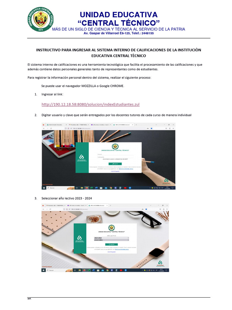 Ingreso al Sistema de Calificaciones EAPortal | PDF | Software ...