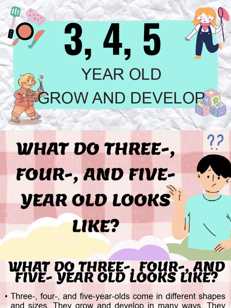 Three, Four, Five Year Old Grow and Development | PDF | Self Efficacy | Teachers