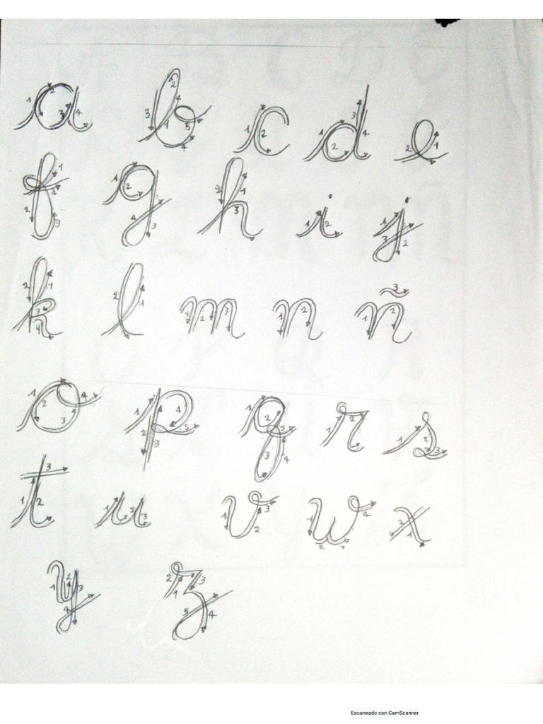 Abecedario en Cursiva | PDF