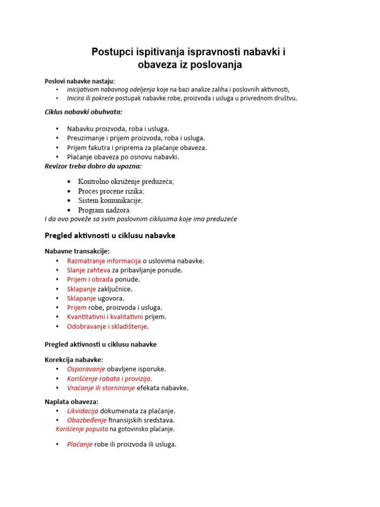 Postupci Ispitivanja Ispravnosti Nabavki I | PDF