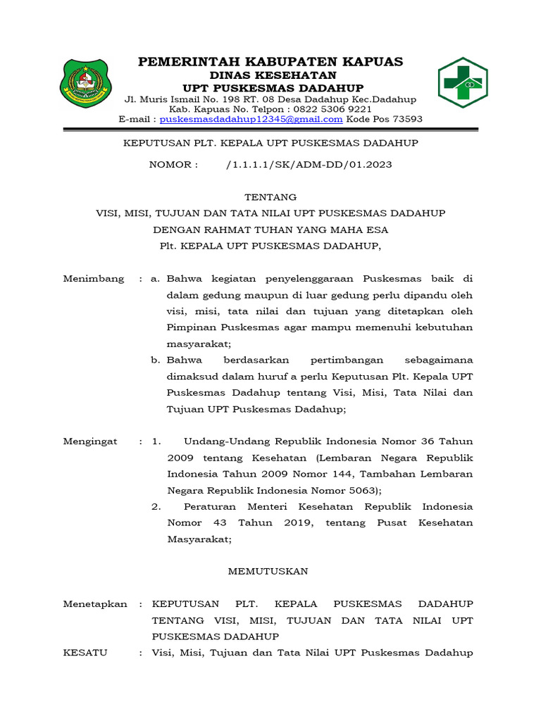 Format SK Sesuai Tata Naskah-1 | PDF