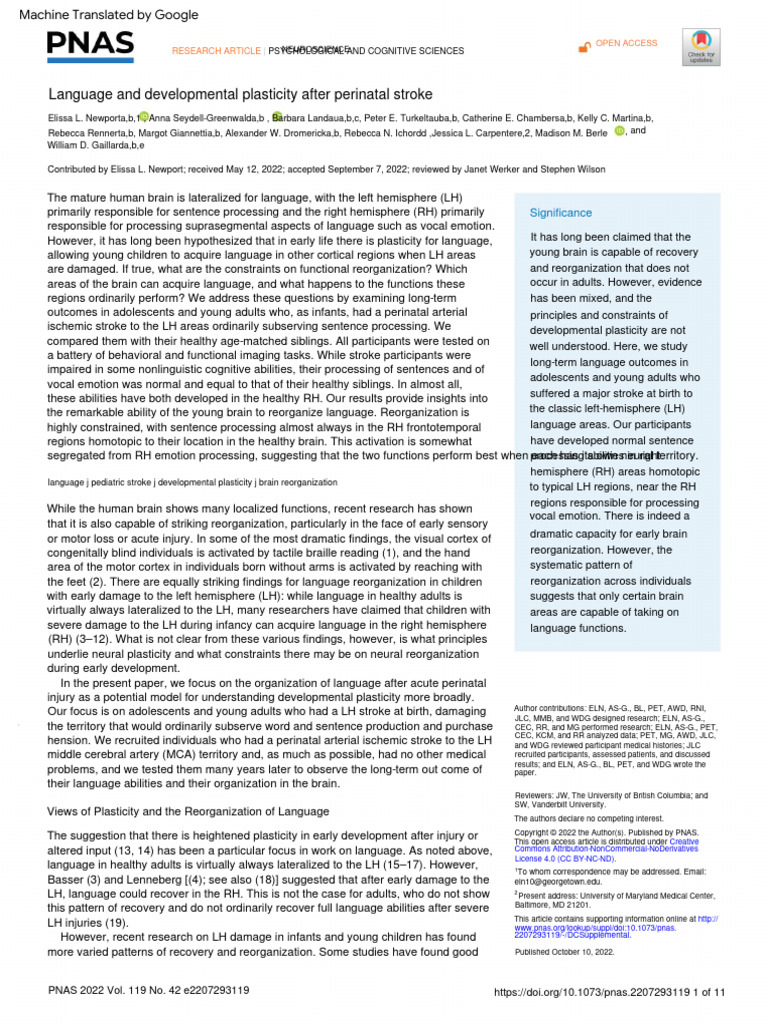 Newport Et Al 2022 Language and Developmental Plasticity After ...