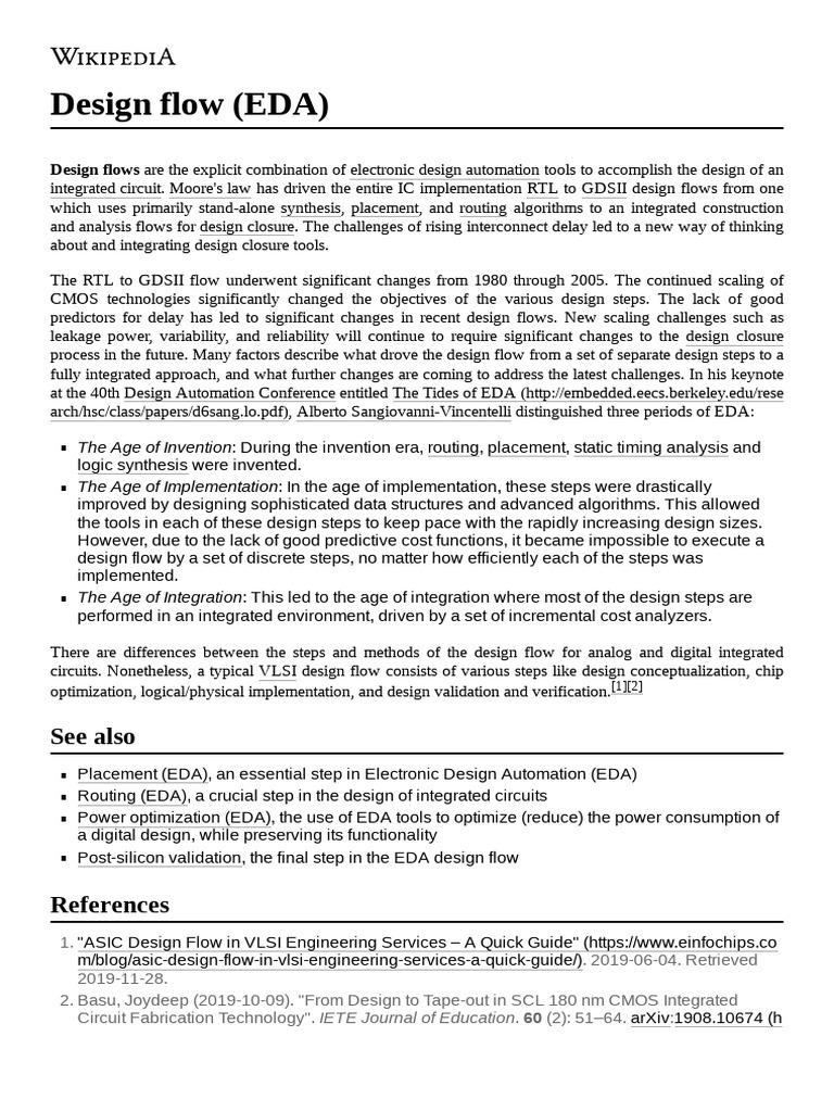 Design Flow (EDA) | PDF | Electronic Design Automation | Electrical ...