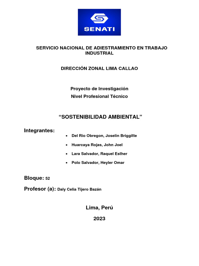 ENTREGABLE 3 | PDF | Sustentabilidad | Residuos