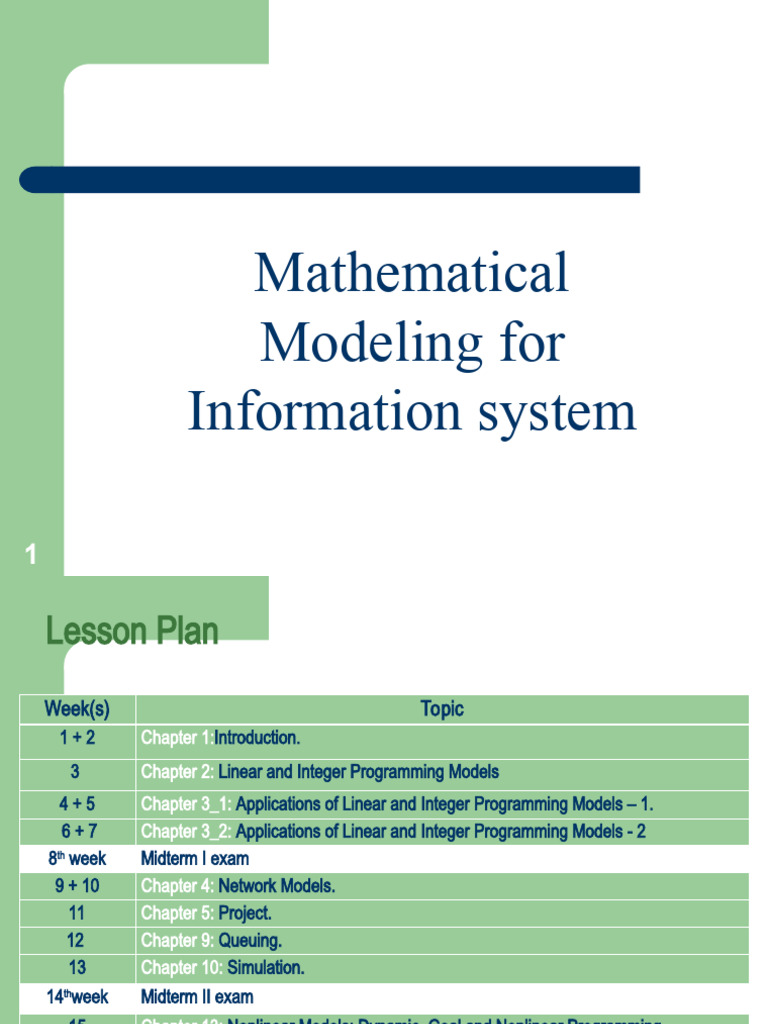 Ch01 - Introduction-1 | PDF | Mathematical Model | Mathematics