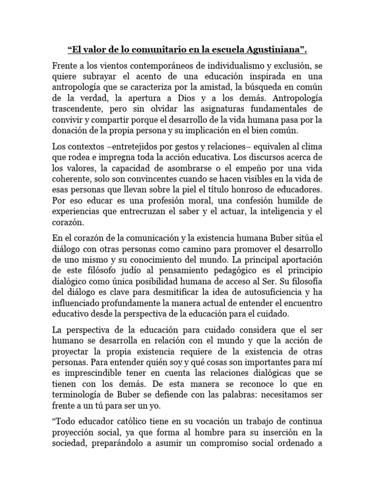 Escuela Agustiana | PDF | Pensamiento | Existencia