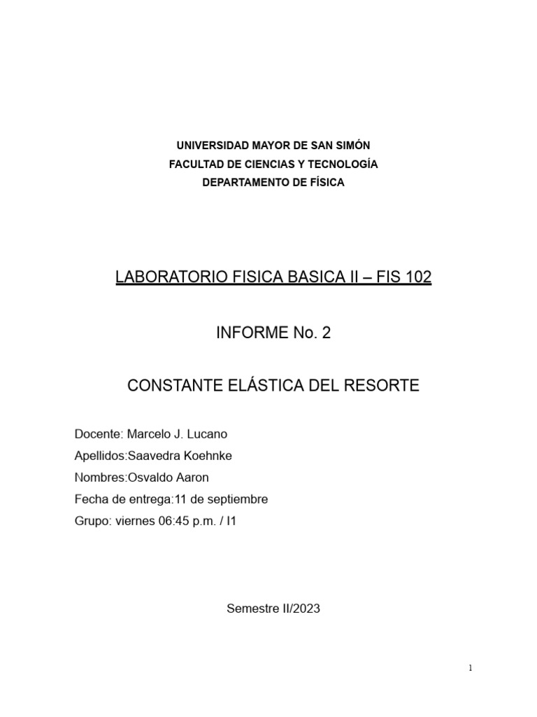 Informe 1 Lab Fis II | PDF