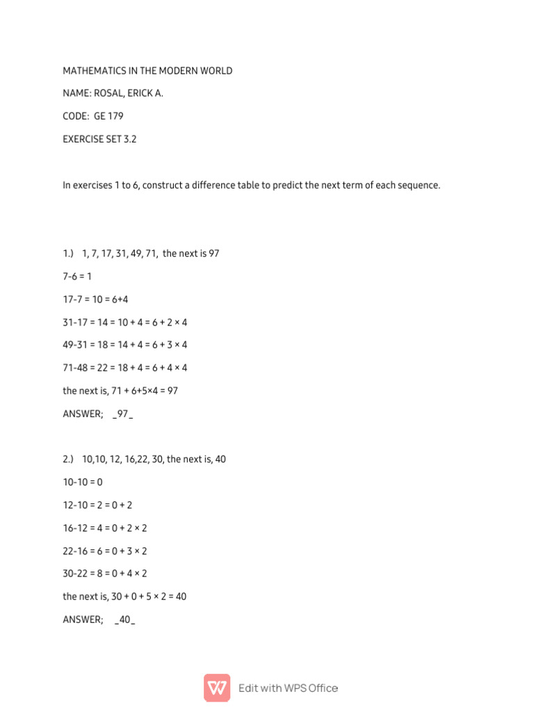 MATHEMATICS g3 WPS Office | PDF