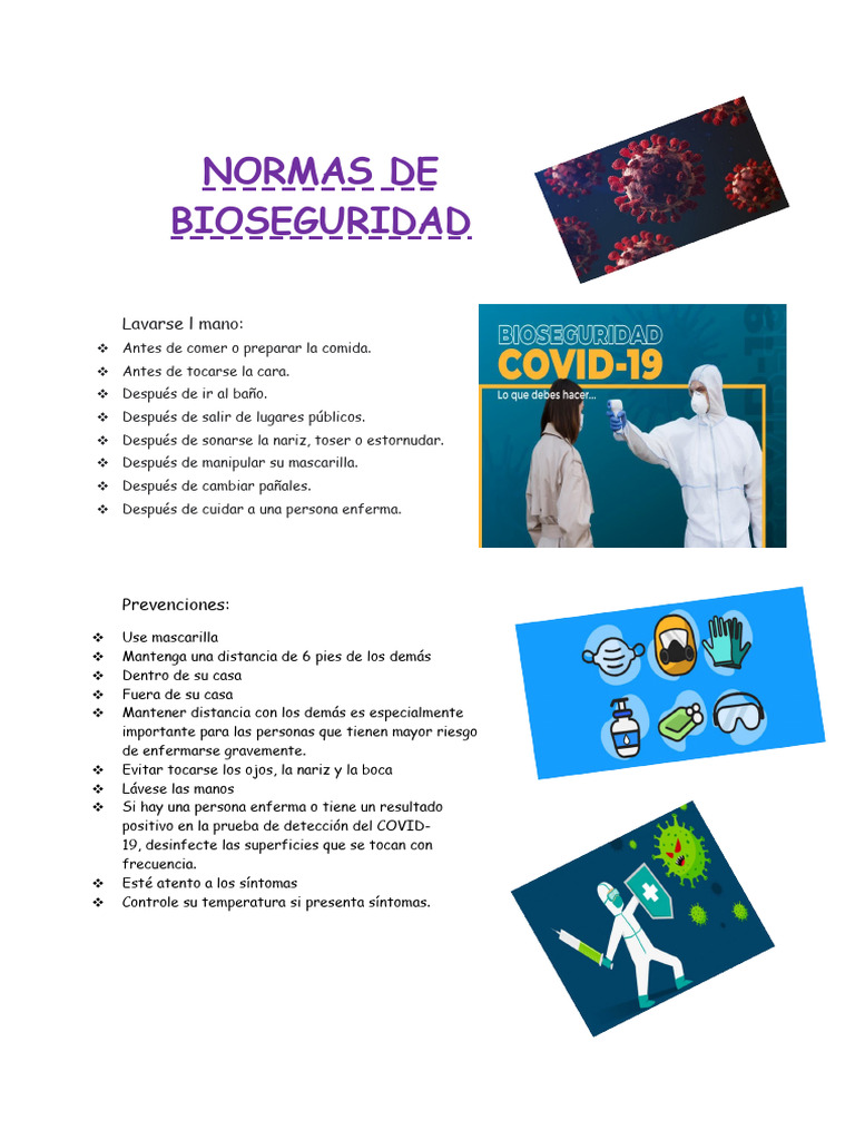 Normas de Bioseguridad | PDF