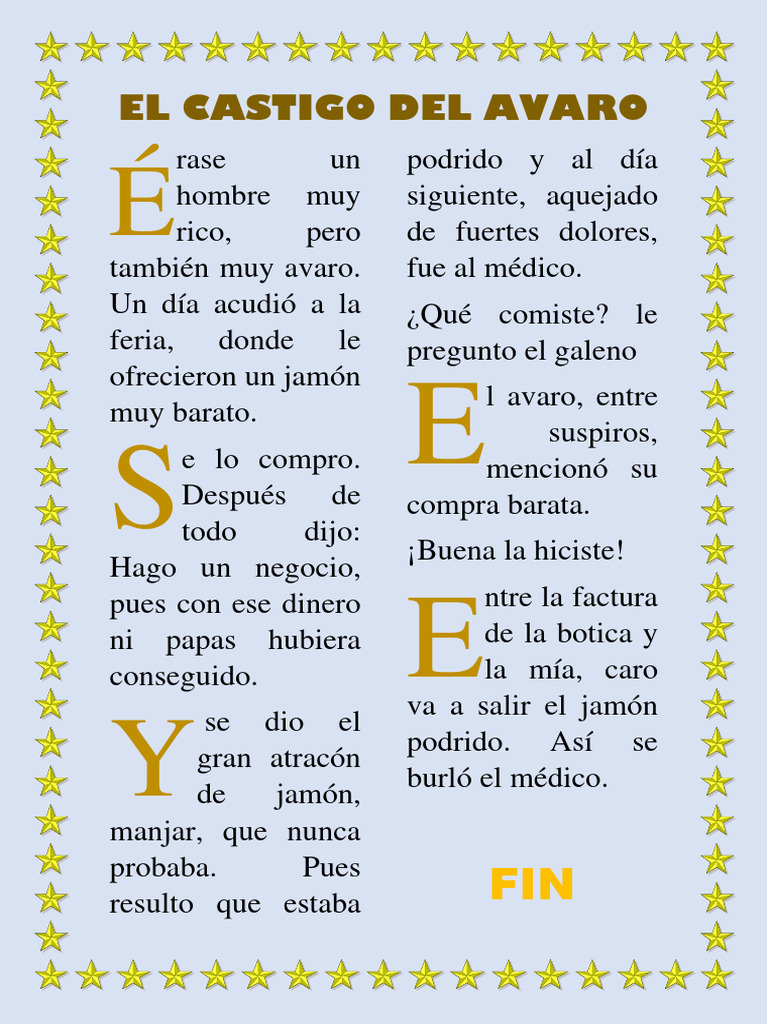 El Castigo Del Avaro Pdf