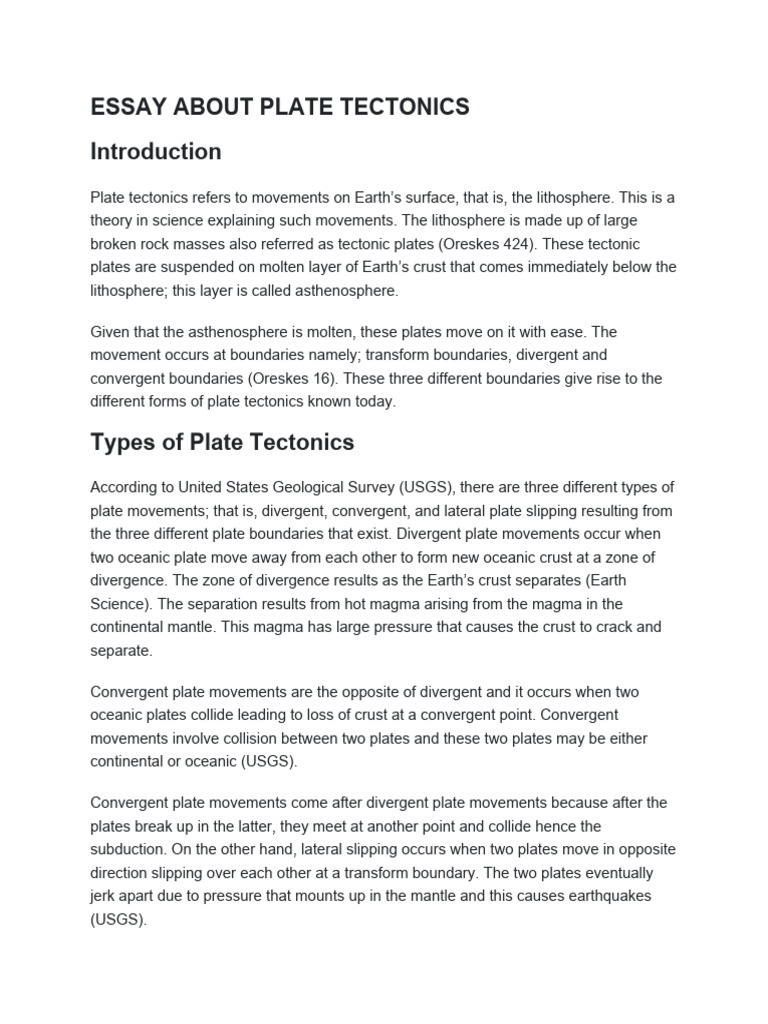 Plate Tectonics | PDF | Plate Tectonics | Earth Sciences