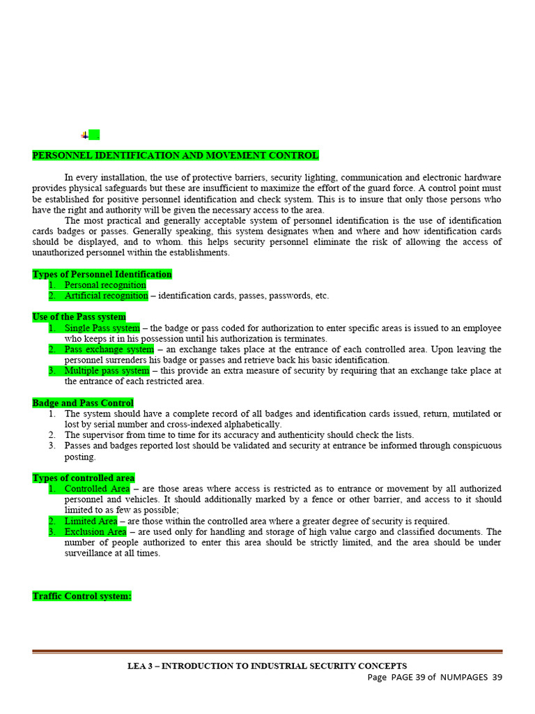 Introduction To Industrial Security Concept MZ | PDF | Classified ...