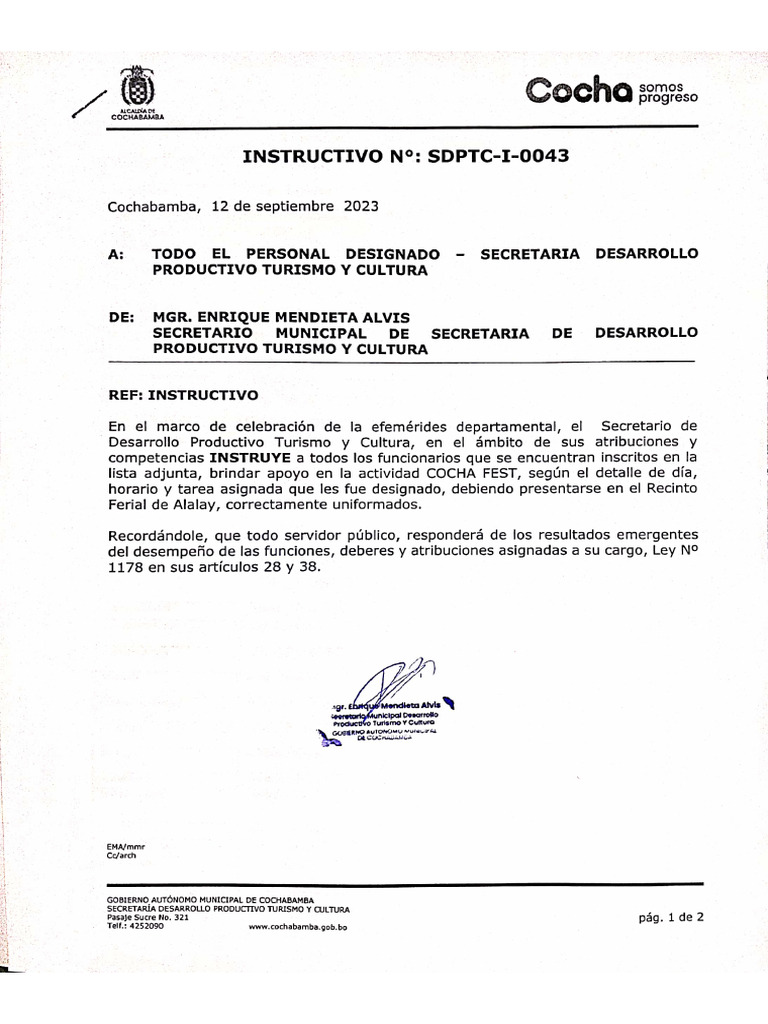 Instructivo Poyo Cocha Fest | PDF