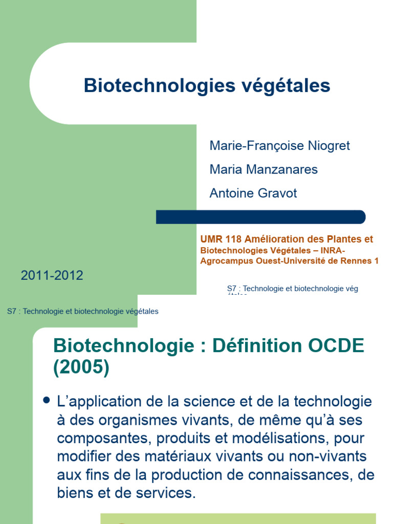 Cours1-Totipotence Chez Le Vegetal2011-2012 | Télécharger gratuitement ...