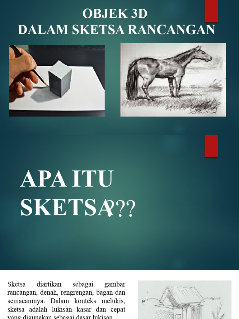 SKETSA RANCANGAN OBJEK 3d | PDF