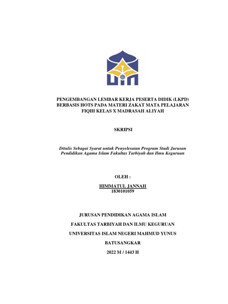 Skripsi Lengkap Dengan Lampiran PDF | PDF | Karier & Perkembangan