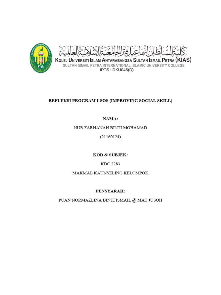 Refleksi Program Isos | PDF