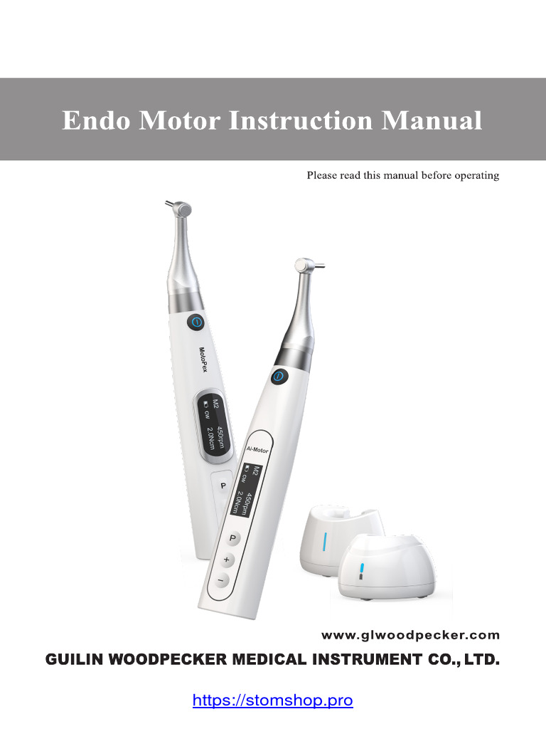 Woodpecker Motopex Ai Motor Manual | PDF | Sterilization (Microbiology ...