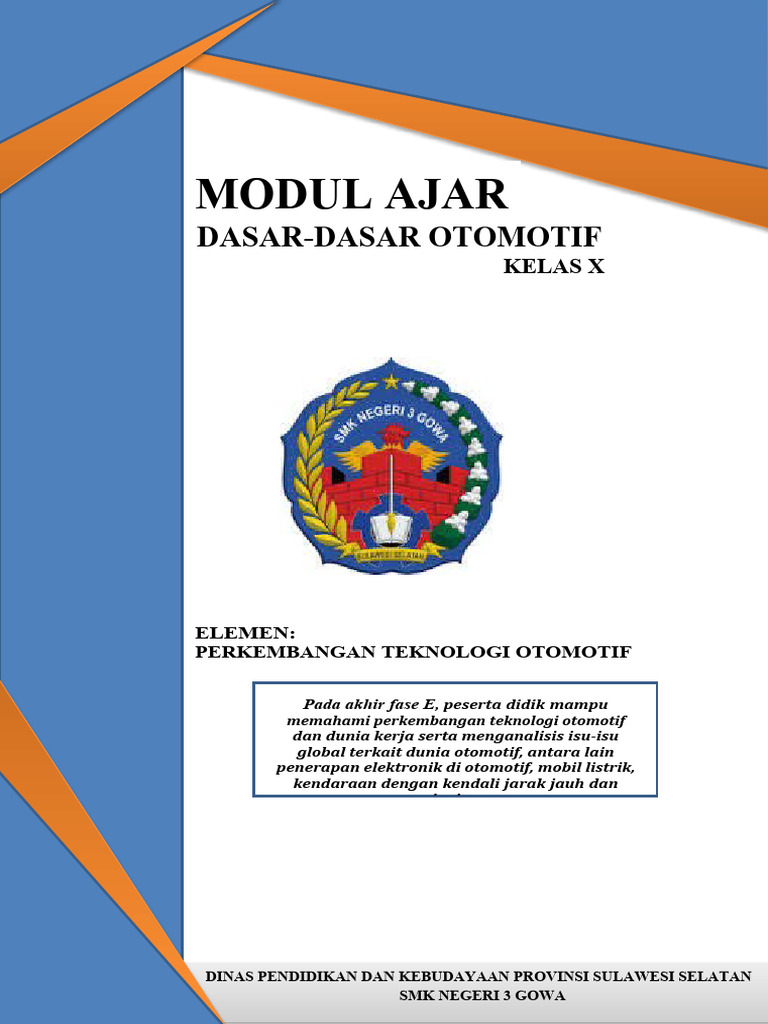 Modul Ajar Elemen 2 Perkembangan Teknologi Otomotif Dan Dunia Kerja ... Modul Ajar Elemen 2 Perkembangan Teknologi Otomotif Dan Dunia Kerja ...