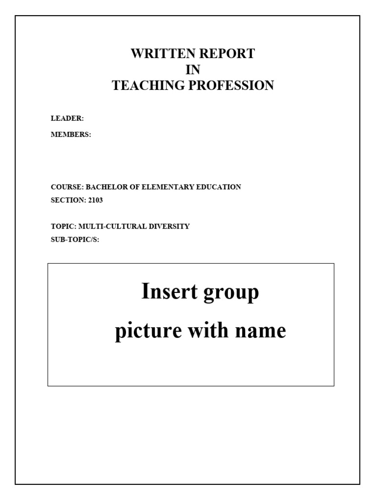 Narrative Report Template | PDF