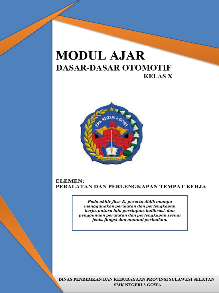 Modul Ajar Elemen 5 Peralatan Dan Perlengkapan Tempat Kerja | PDF | Karier & Perkembangan