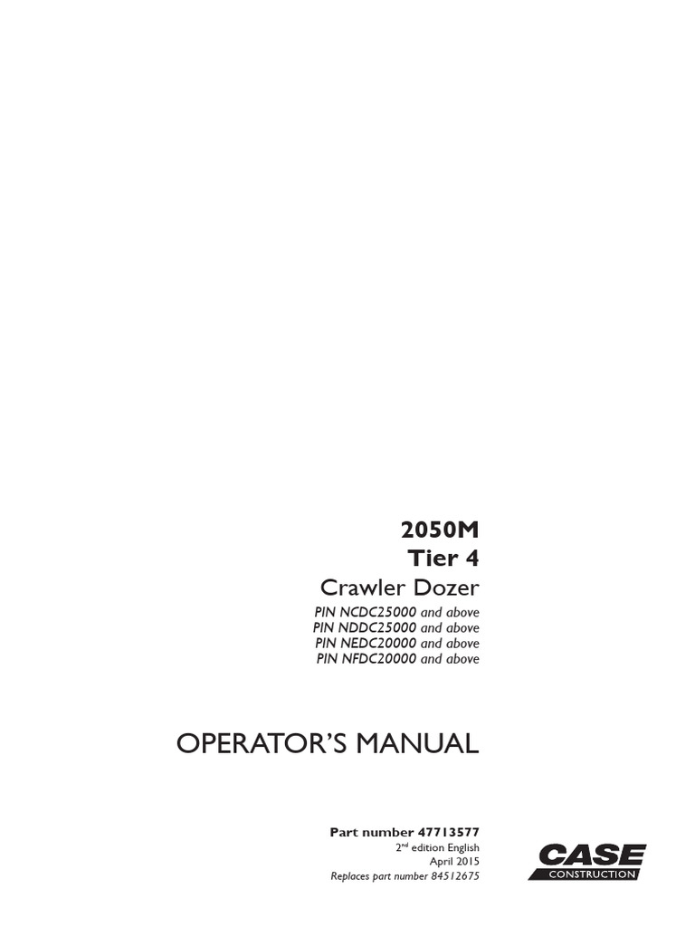 Operator'S Manual: Crawler Dozer | PDF