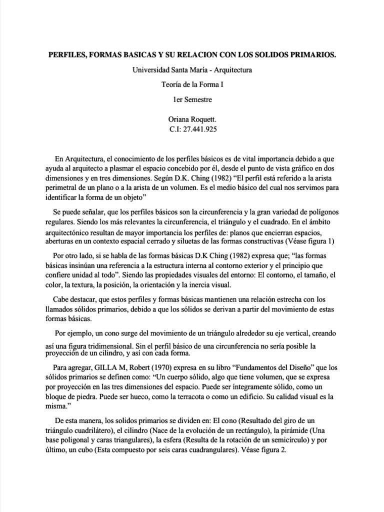 Perfiles y Formas Basicas | PDF