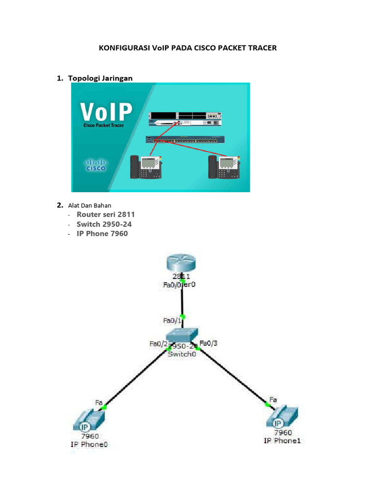 KONFIGURASI VoIP PADA CISCO PACKET TRACER | PDF