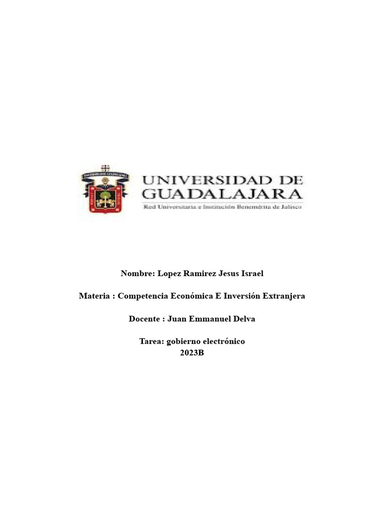 Gobierno Electrónico en México: Ejemplos y Beneficios | PDF | Gobierno ...