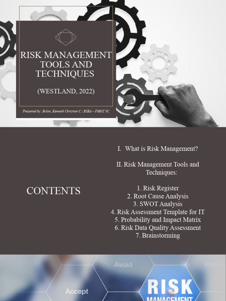 Risk Management Tools and Techniques Risk Management | PDF | Risk ...