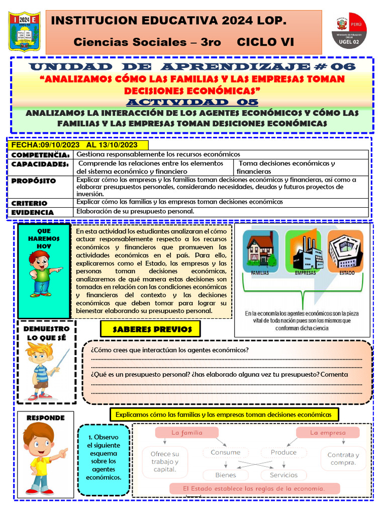 5 CCSS 3° Unidad 6 Ses. 5 | PDF