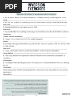 Inversion Exercises | PDF