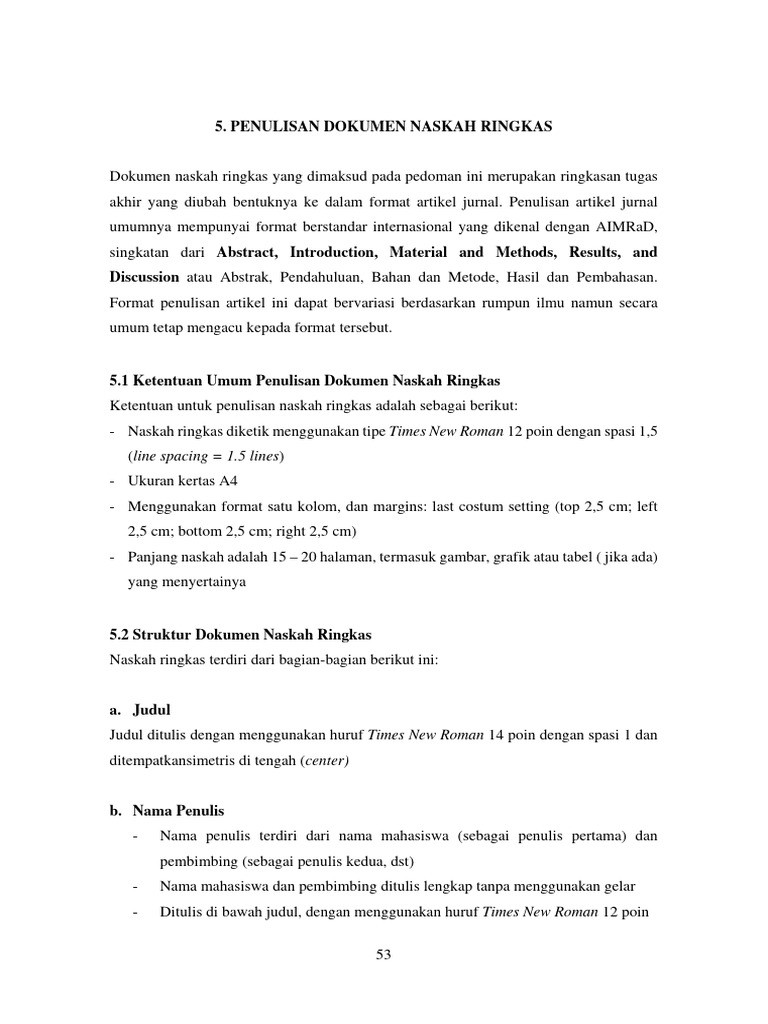 Panduan Penulisan Naskah Ringkas | PDF