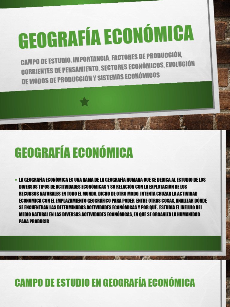 Geografía Económica Presentacion | PDF | Bienes | Sociedad