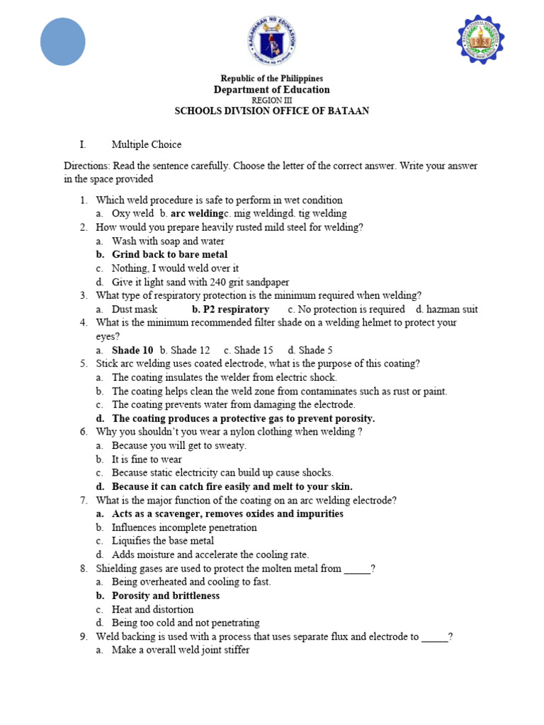 Welding Exam | PDF | Welding | Construction