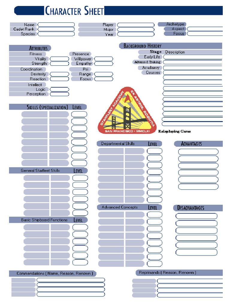 SFA Char Sheet (LUG) | PDF