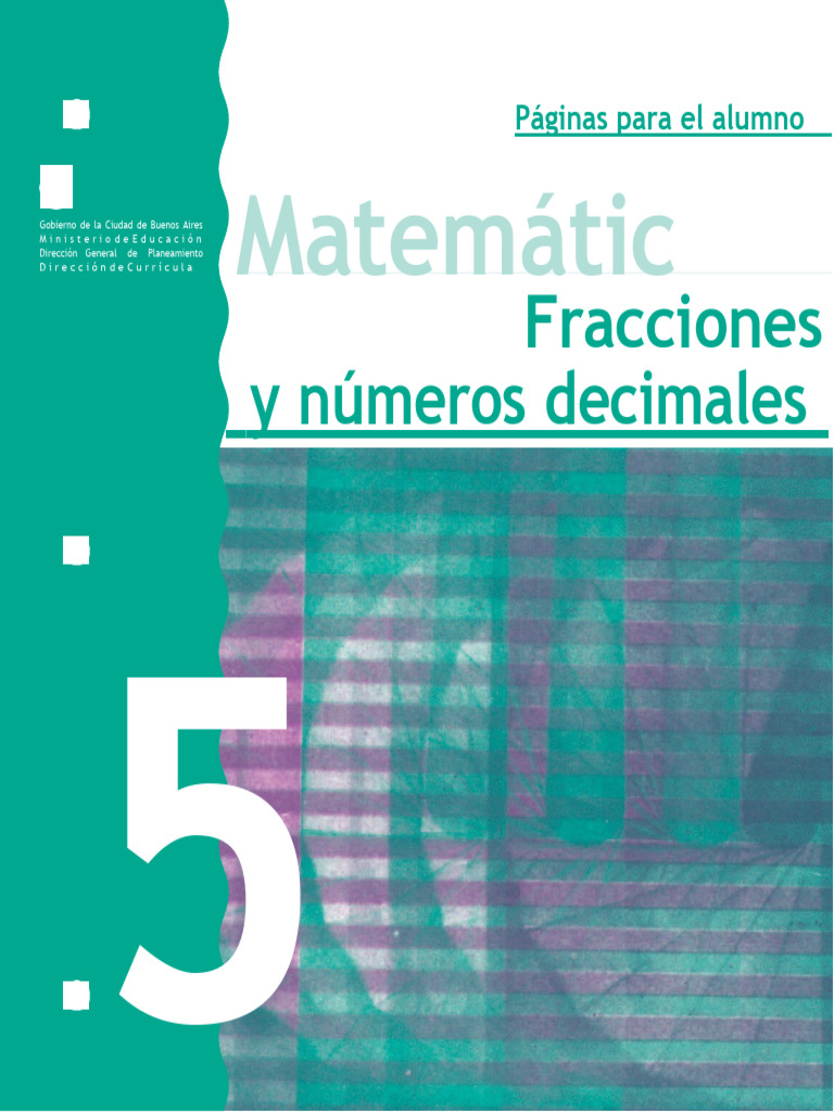 Fracciones y Decimales 5º Grado | PDF | Matemáticas | Matemática Elemental